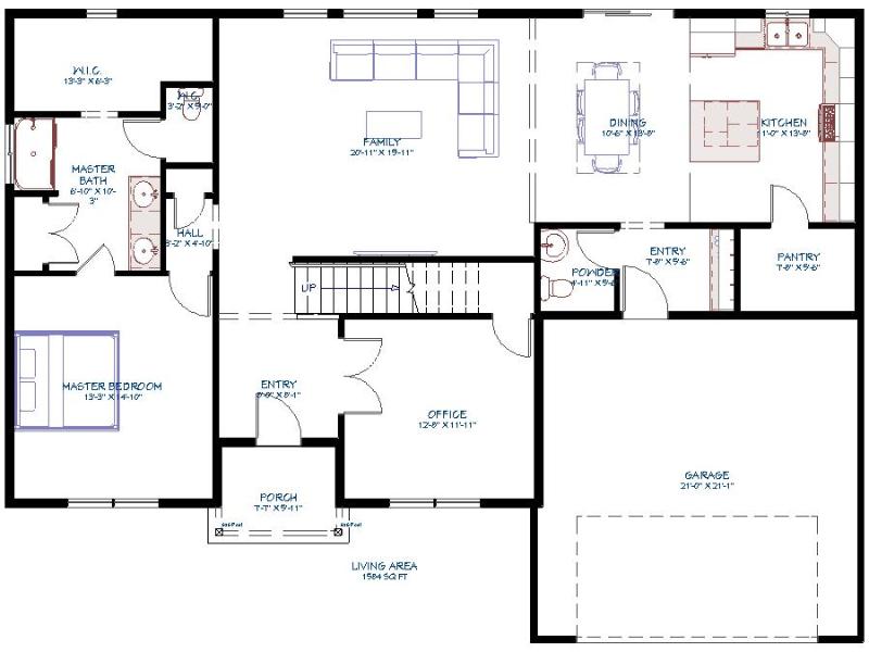 The Morgan floor plan | 4 bed, 2.5 bath, 2-story 2736 SF | Smart Dwellings