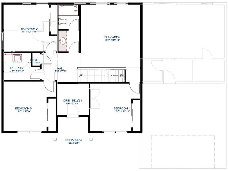 The Morgan floor plan | 4 bed, 2.5 bath, 2-story 2736 SF | Smart Dwellings