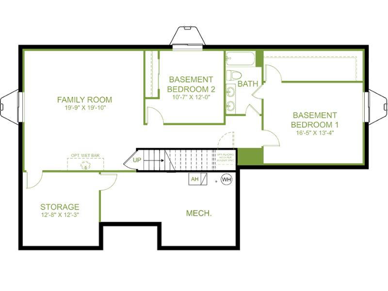 The Morgan floor plan | 4 bed, 2.5 bath, 2-story 2736 SF | Smart Dwellings